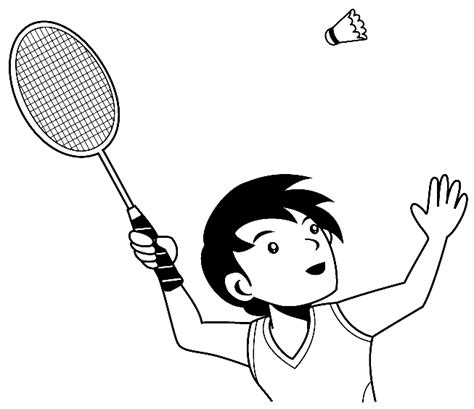 Desenhos De Menino Jogando Badminton Para Colorir E Imprimir Viva A