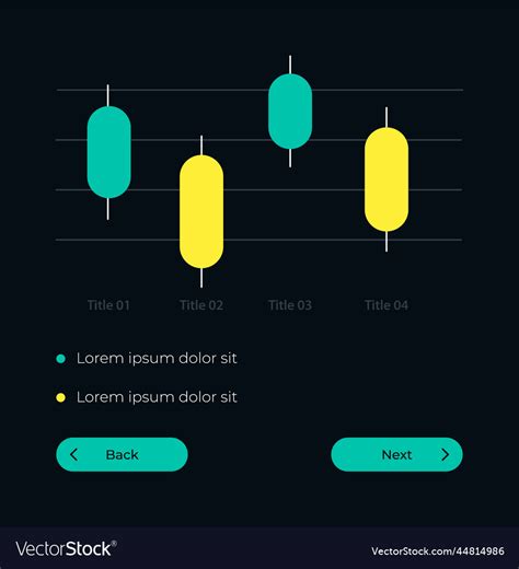 Candlestick Diagram Ui Element Template Royalty Free Vector
