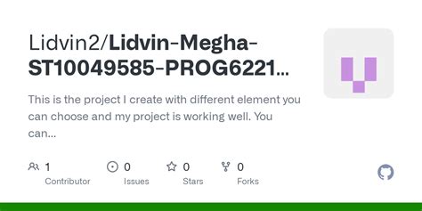 Github Lidvin Lidvin Megha St Prog Poepart This Is The