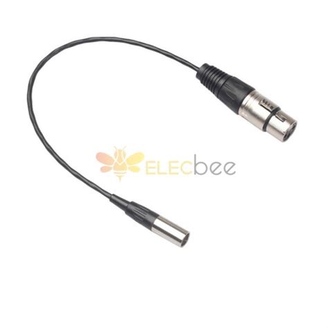 여성 Xlr 케이블에 30cm 까만 색깔 마이크 케이블 소형 Xlr 남성