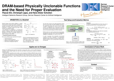 Pdf Poster Dram Based Physically Unclonable Functions And The Need For Proper Evaluation