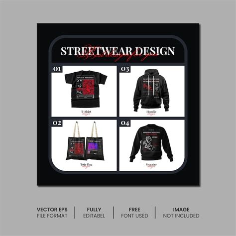 Premium Vector Streetwear Social Media Template Designs