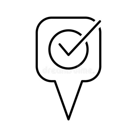 Location Pin And Check Mark Icon Gps Navigator Pointer Geolocation