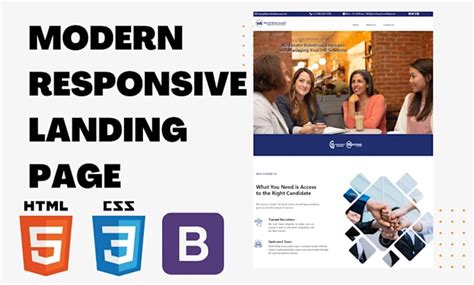 Create A Responsive Landing Page Using Html Css Bootstrap By Asadsaleem220 Fiverr