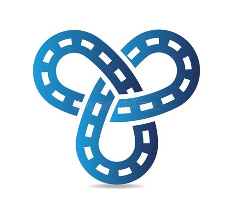 Mobius Loop With Three Elements Made Of A Road Like Line Stock Vector Illustration Of Lucky