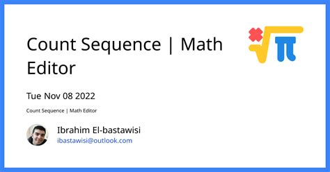 Count Sequence Math Editor