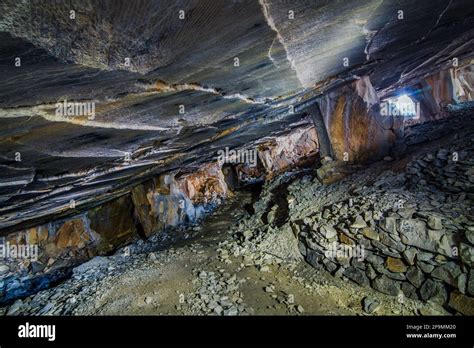 Beautiful Limestone Cave Old Oolitic Stone Quarries In Massone The