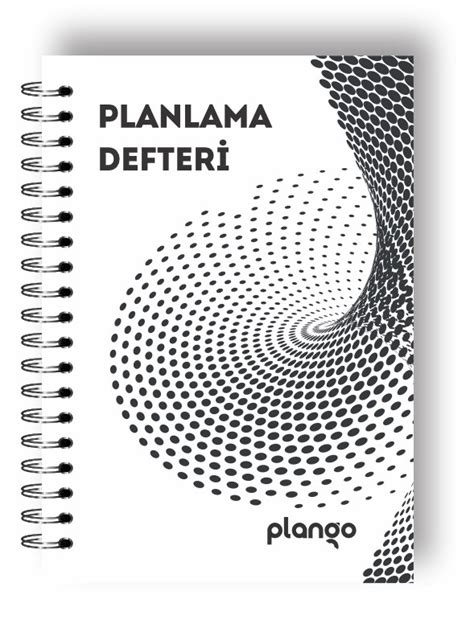 Siyah Girdap Günlük Planlayıcı Defter Daily Planner Ders Çalışma