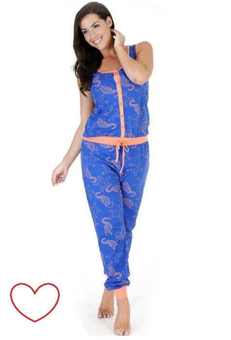 Ladies Womens Onesie Playsuit Jumpsuit Pyjamas Pajama All In One Piece