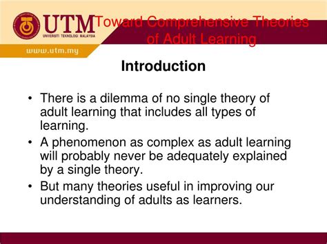 Ppt Adult Learning Theorymodel Powerpoint Presentation Free