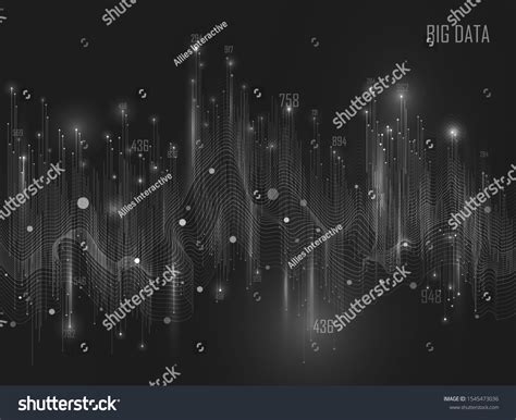 Shiny Wavy Structure Hitech Digital Wave Stock Vector Royalty Free