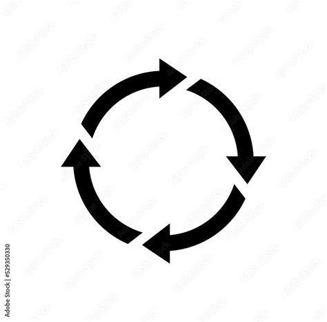 Cycle Rotation Reload Recycle Icon Png Stock Illustration Adobe Stock