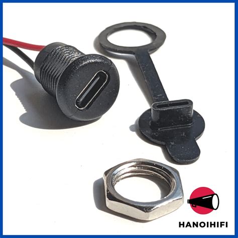 Jack nguồn cổng sạc type C kèm bịt chống nước thích hợp diy Shopee Việt Nam