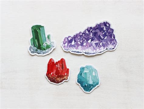 Amethyst Sticker Purple Crystal Gem Sticker Studiotuesday