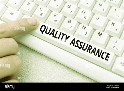 Writing Displaying Text Quality Assurance Word Written On Preventing Mistakes And Defects In