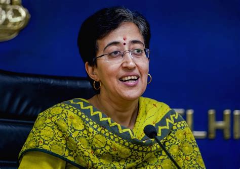 New Delhi Delhi Minister Atishi Marlena Addresses A Press Conference