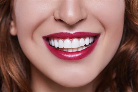 Healthy White Smile Close Up Beauty Woman With Perfect Smile Lips And Teeth Beautiful Model