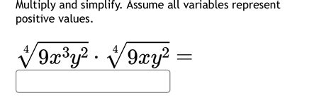 Solved Multiply And Simplify Assume All Variables Represent