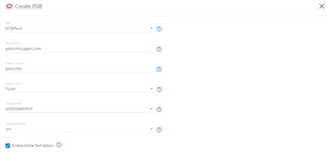 Create Pluggable Database Pdb Enterprise Service Cloud Docs