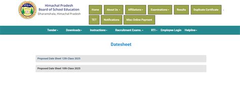 Hpbose 10th 12th Date Sheet Released At Check Complete