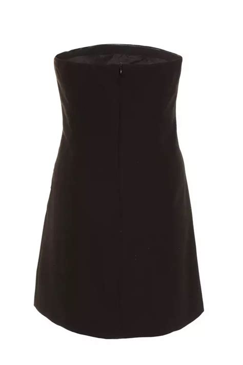 Black Bandeau Tailored Mini Dress Quiz Clothing