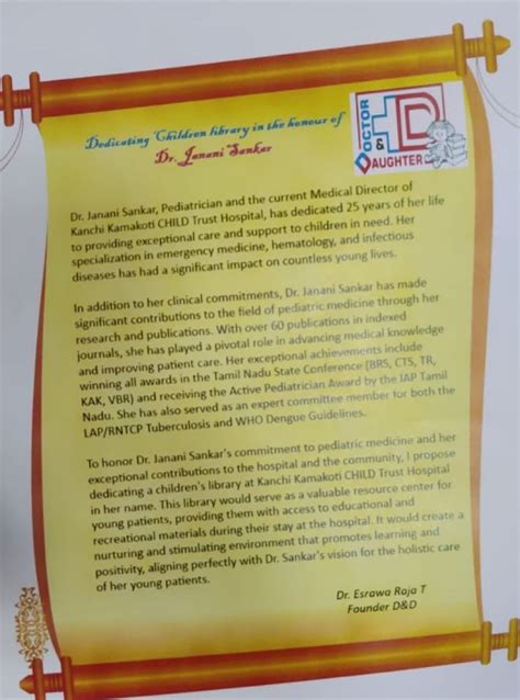 Janani Sankar On Linkedin Humbled And Honoured To Recieve This Scroll
