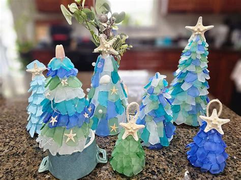 Holiday Seaglass Trees Kanda Creations