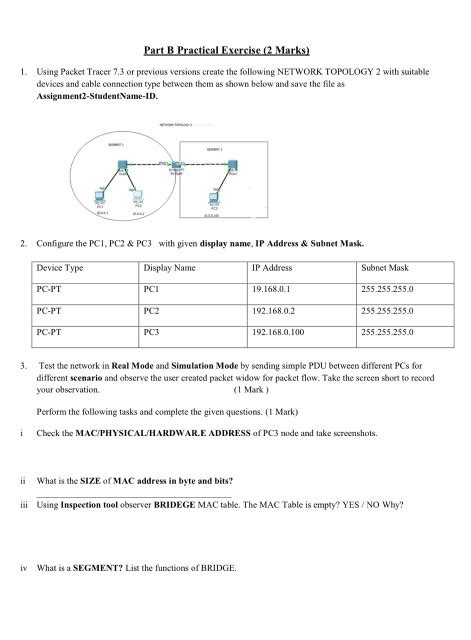 Solved Part A IP Address Exercise Marks I Assume That Chegg