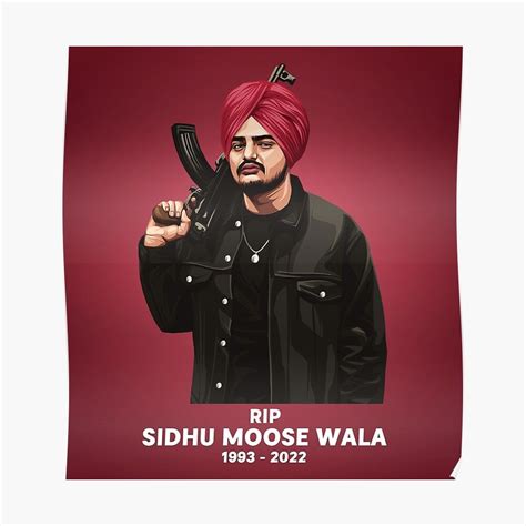 Rip Sidhu Moose Wala 1993 2022 Sidhu Moosewala Sticker By Beautiva