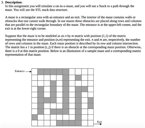 Solved Matrix Representation Of Sample Maze 1 1 1 1 1 1 1 0