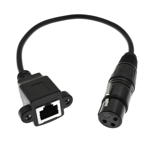 Yikaien Xlr 3 Pin Female To Rj45 Female Adapter Cable Xlr Male To
