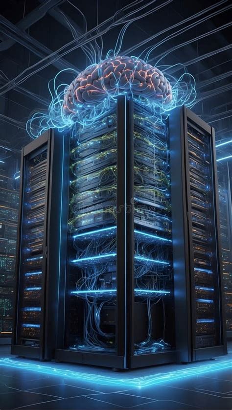 Cyber Odyssey The Intricacies Of Ai In Server Symphony Ai Generate Stock Illustration
