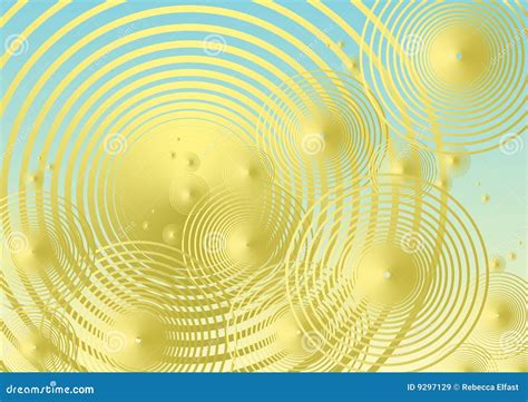 Golden Metallic Bubble Background Stock Vector Illustration Of