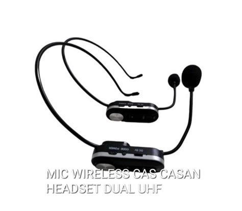 Promo SHURE MIC WIRELESS HEADSET SYSTEM CHARGER UHF DUAL DOUBLE MIC WIRELESS SOUNDBEST Hitam