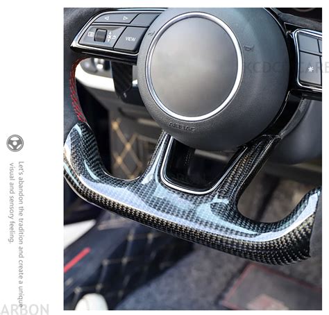 Carbon Fiber Steering Wheel For Audi A3 A4 B9 A5 Rs3 Rs4 Rs5 S3 S4 S5