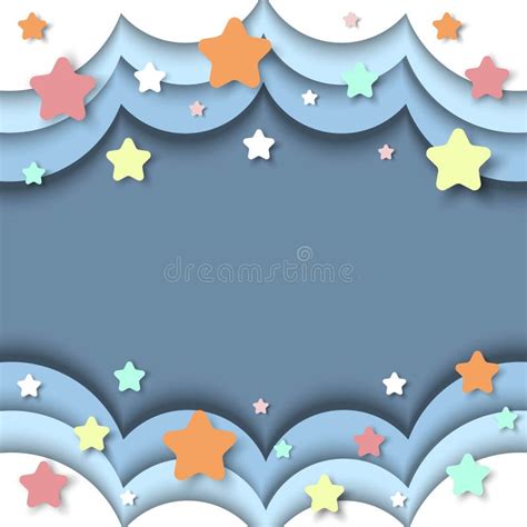 Cute Night Sky And Little Star Paper Texture Stock Vector