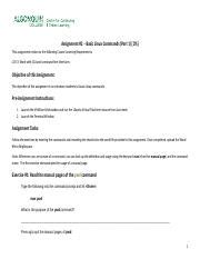 CST8102 Assignment 2 Basic Linux Command Part1 Docx Assignment 2
