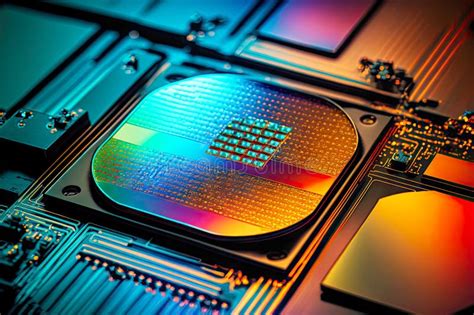 Nanotechnology For Business Development Wafer Semiconductor Manufacturing Stock Illustration