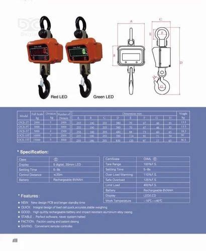 Ms Ocs Crane Scale At ₹ 18500 Piece In Vadodara Id 26345707591