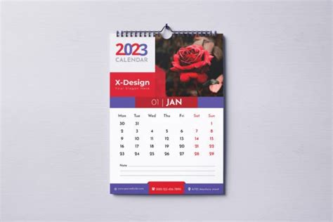 Monthly Wall Calendar 2023 Graphic By Waliullah Solutions · Creative