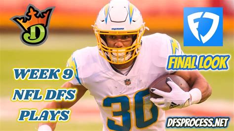 Draftkings And Fanduel Nfl Week 9 Final Look Picks Youtube