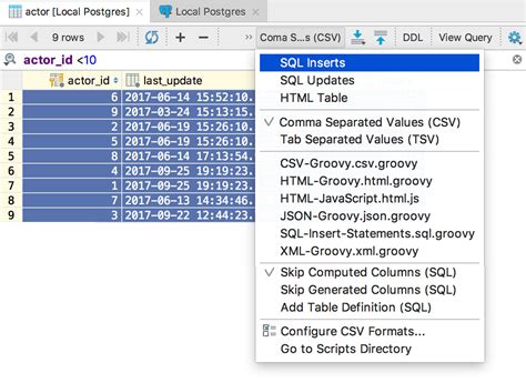 the many ways of exporting data in intellij based ides the datagrip blog