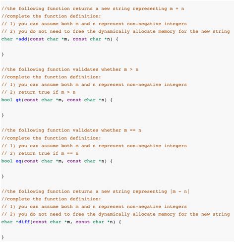 Solved The Following Function Needs To Be Completed This Is Chegg