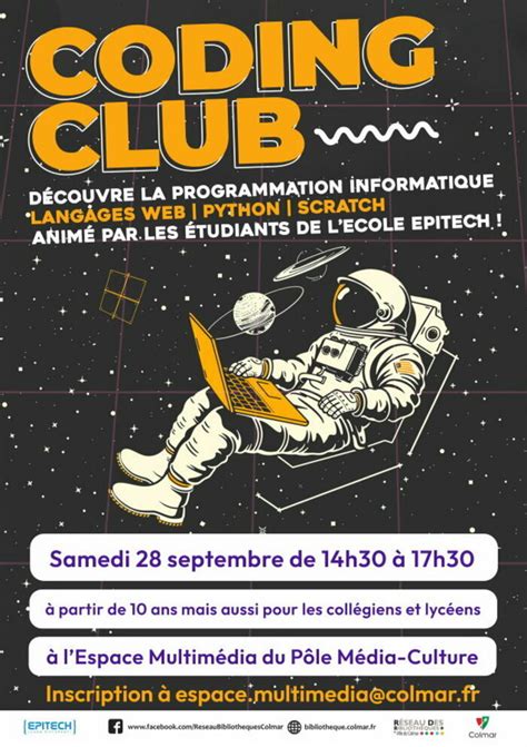Atelier Coding Club Découverte De La Programmation Informatique