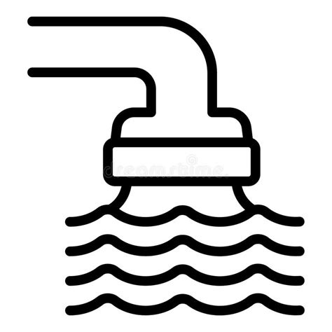 Drain Water Icon Outline Vector Save Drop Stock Vector Illustration Of Icon Thin 238921768