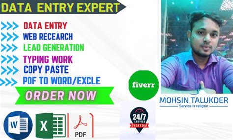 Do Accurate Data Entry Copy Paste Web Research B2b Lead By