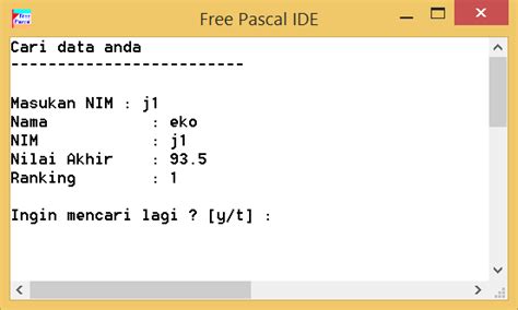 Sequential Dan Binary Search Dalam Pascal Meganekos Blog