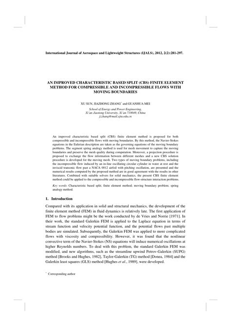 Pdf An Improved Characteristic Based Split Scheme For Compressible