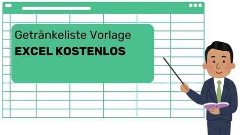 Getränkeliste Vorlage Excel Download Gratis 2025 🥤