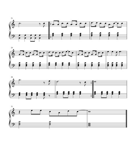 喜洋洋与灰太狼主题曲 钢琴谱 钢琴曲谱
